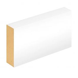 MDF Squared Edge White Primed Skirting 12mm x 100mm x 5.4mt